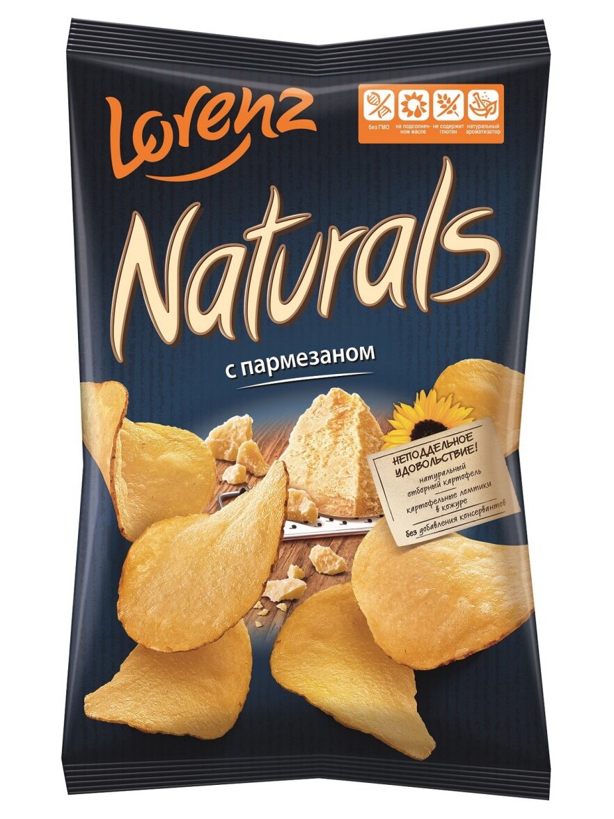 Картофельные чипсы Lorenz “Naturals” с пармезаном 100 г