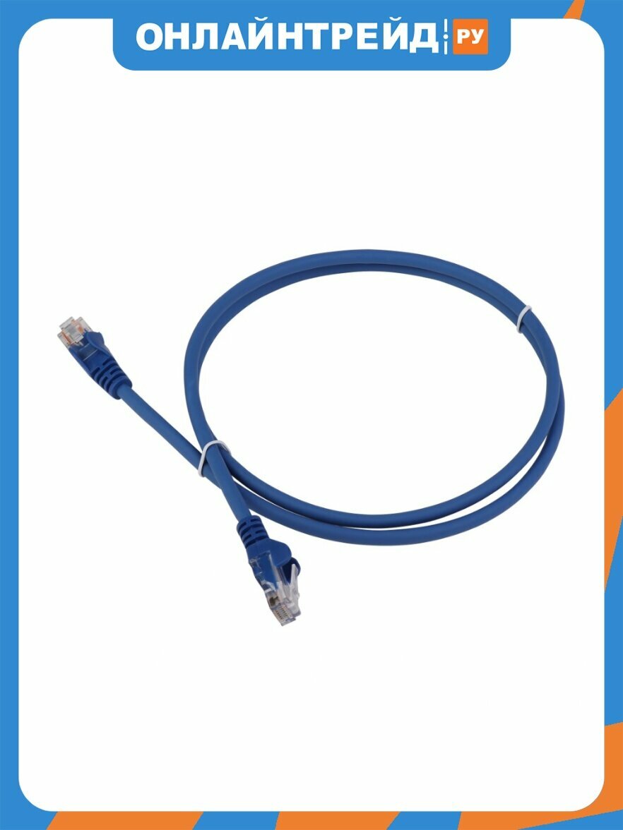 Патч-корд Lanmaster RJ45 - RJ45, 4 пары, UTP, категория 5е, 5 м, синий