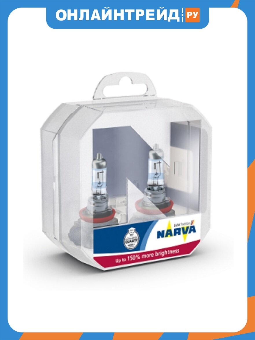 Лампа автомобильная Narva Range Power +150% H11 55W PGJ19-2 12V, 2шт, 481012100