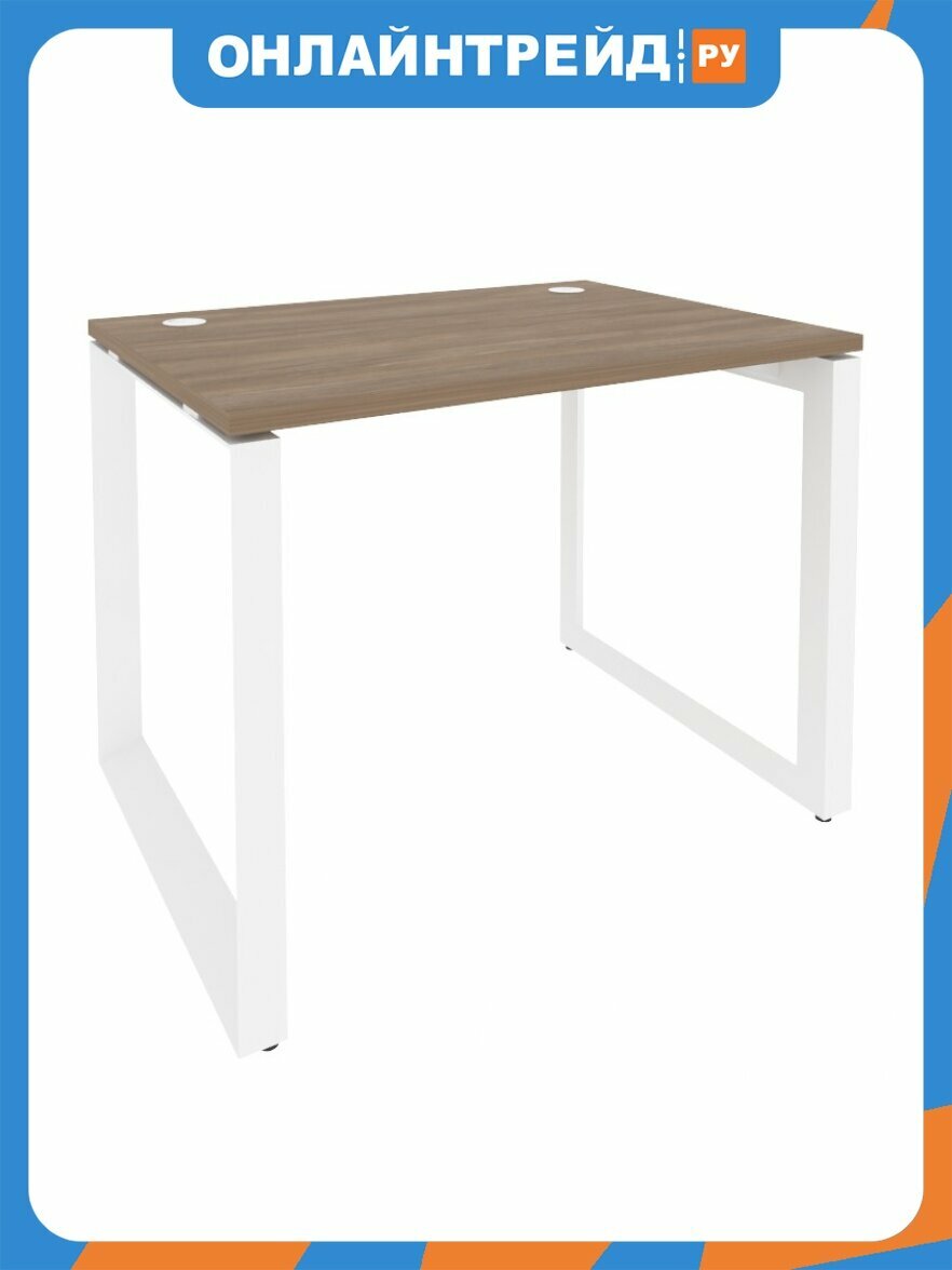 Стол рабочий Riva CHAIR на О-образном м/к O. MO-SP-1.7 Дуб аризона/Белый металл 980*720*750 Onix