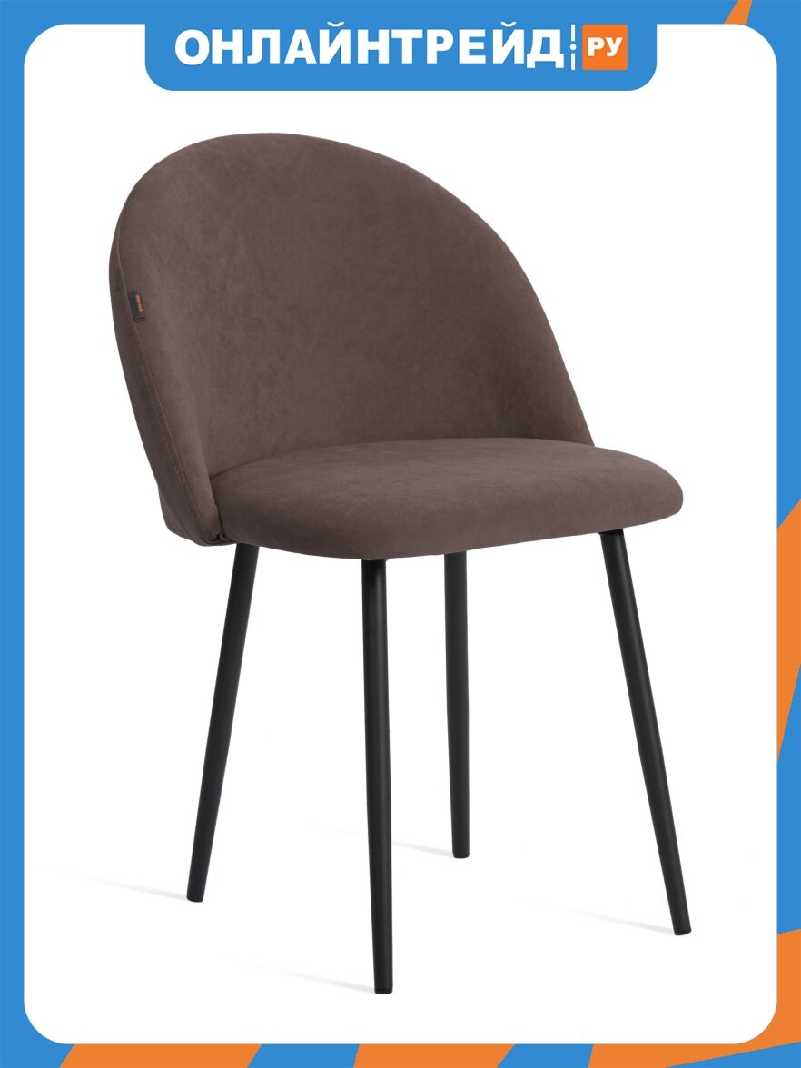 Стул обеденный Tetchair Мелоди/Melody (4шт. в упаковке) велюр, коричневый