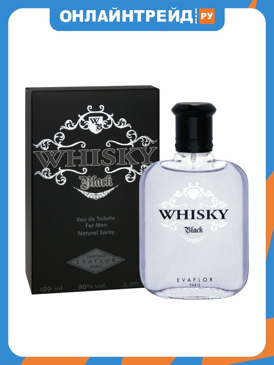 Мужская туалетная вода Evaflor Whisky Black, 100 мл