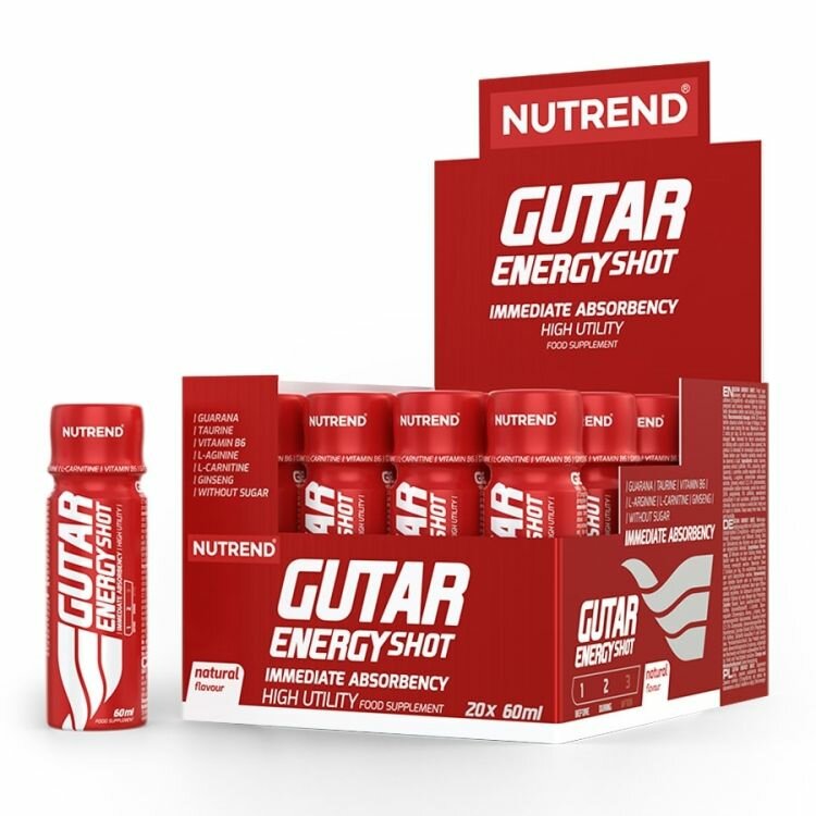 Гутар Энерджи Шот / Gutar energy shot Nutrend 20шт по 60мл,