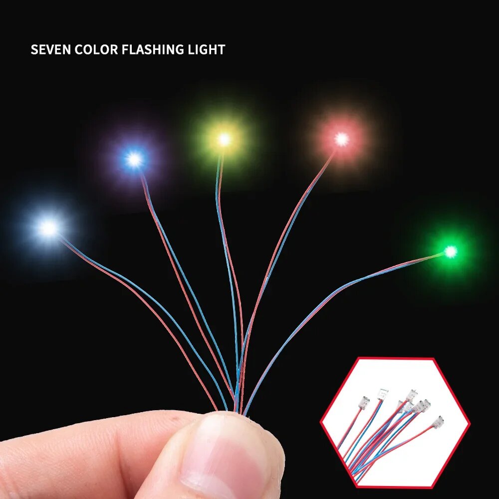 Мигающие светодиоды SMD 0805 3В набор из 5 штук 7 color flashing