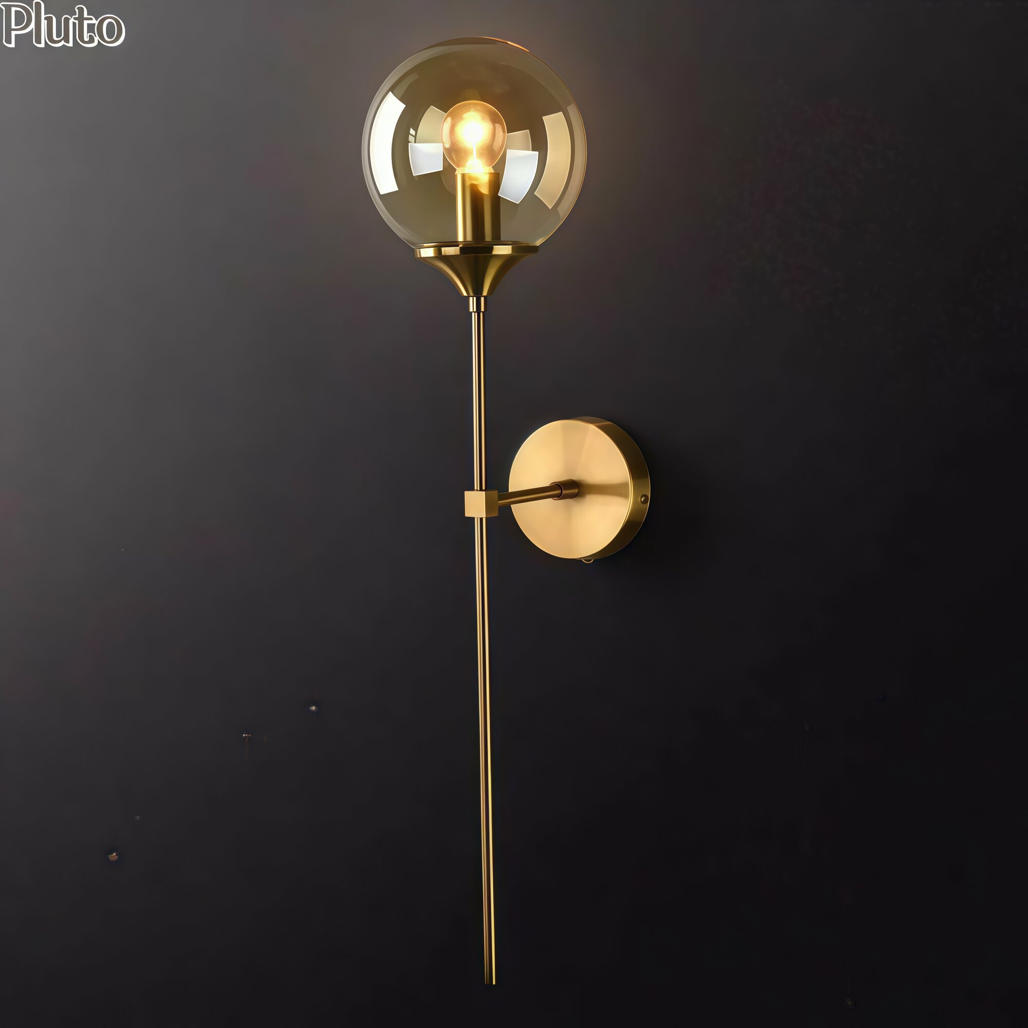 Настенный светильник Clear Lighting, E14, LED, стеклянный плафон, теплый белый свет