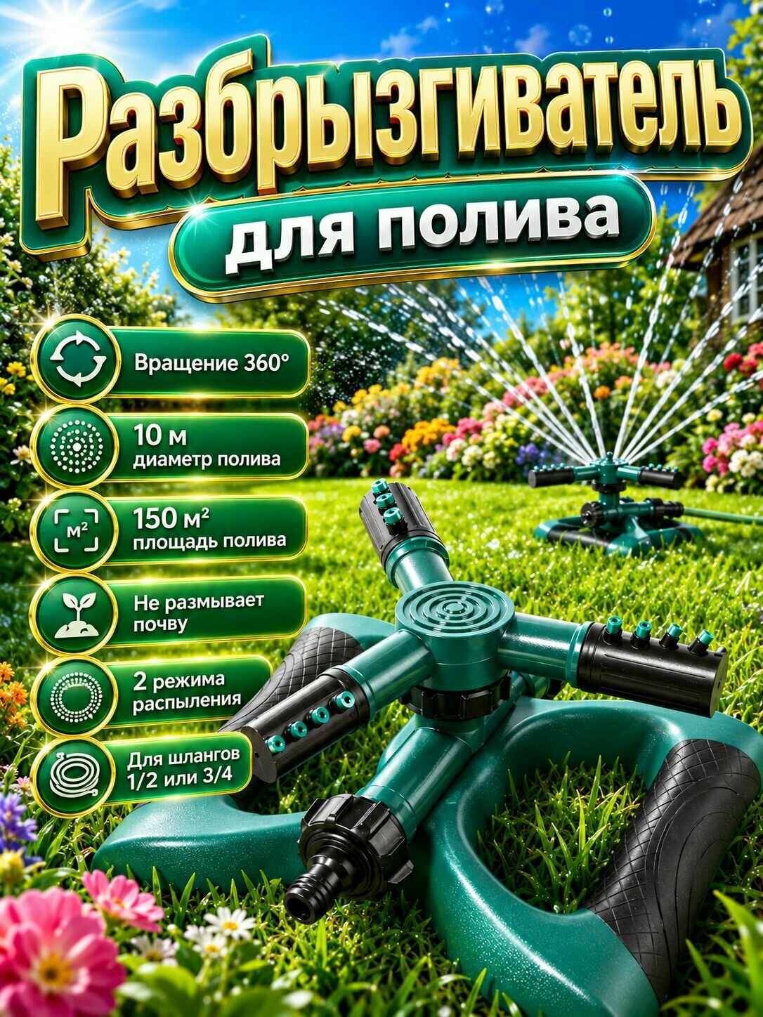 Разбрызгиватель, дождеватель