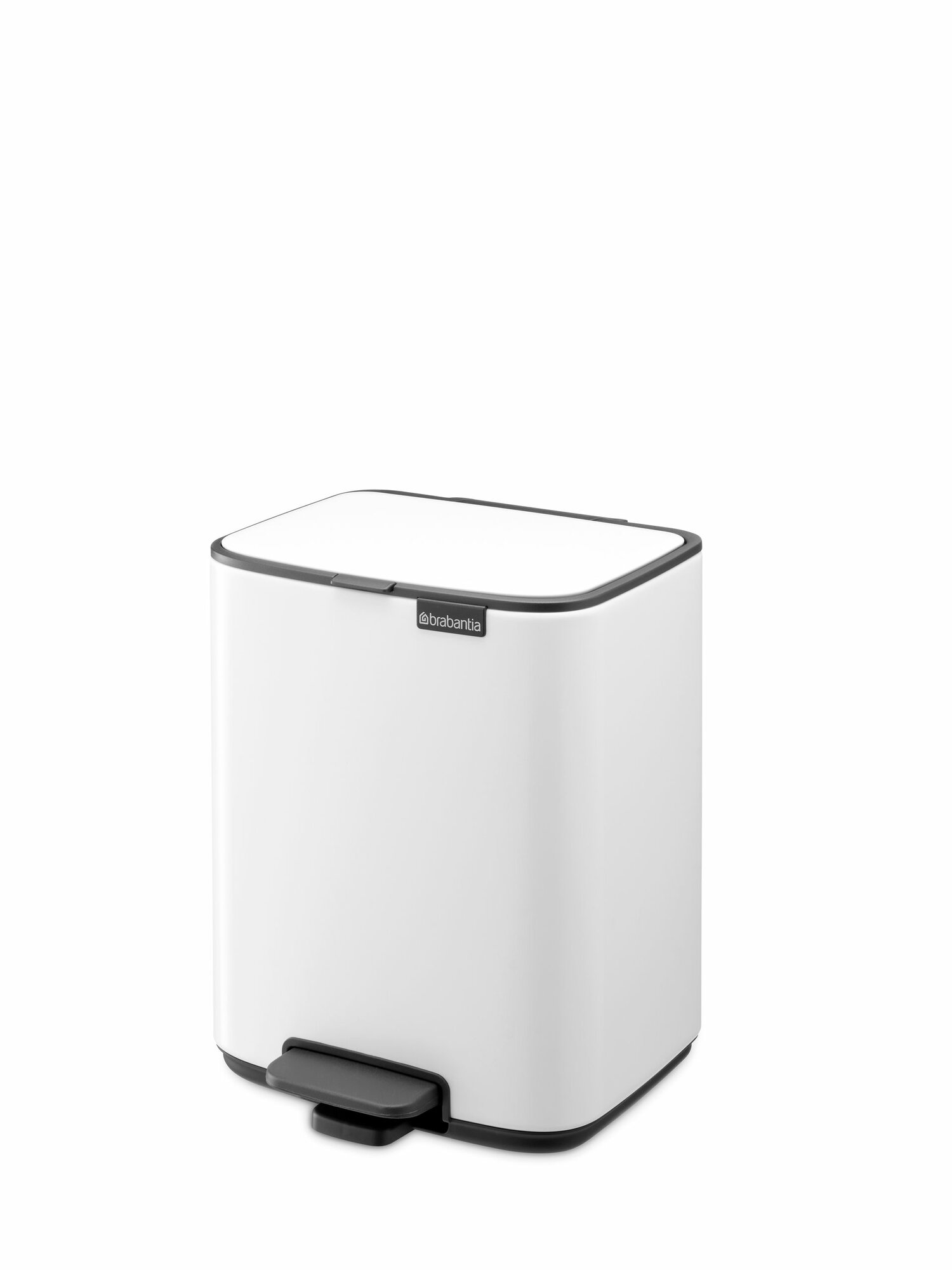 Бак мусорный Brabantia "Bo Pedal Bin" с педалью белый 7л 236884