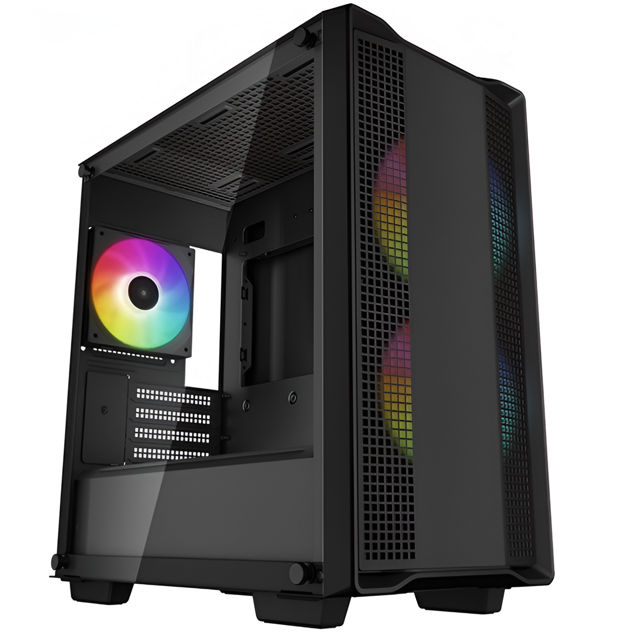 Корпус Mini-Tower DeepCool CC360 TG ARGB, Micro-ATX, черный (R-CC360-BKAPM3-G-1)