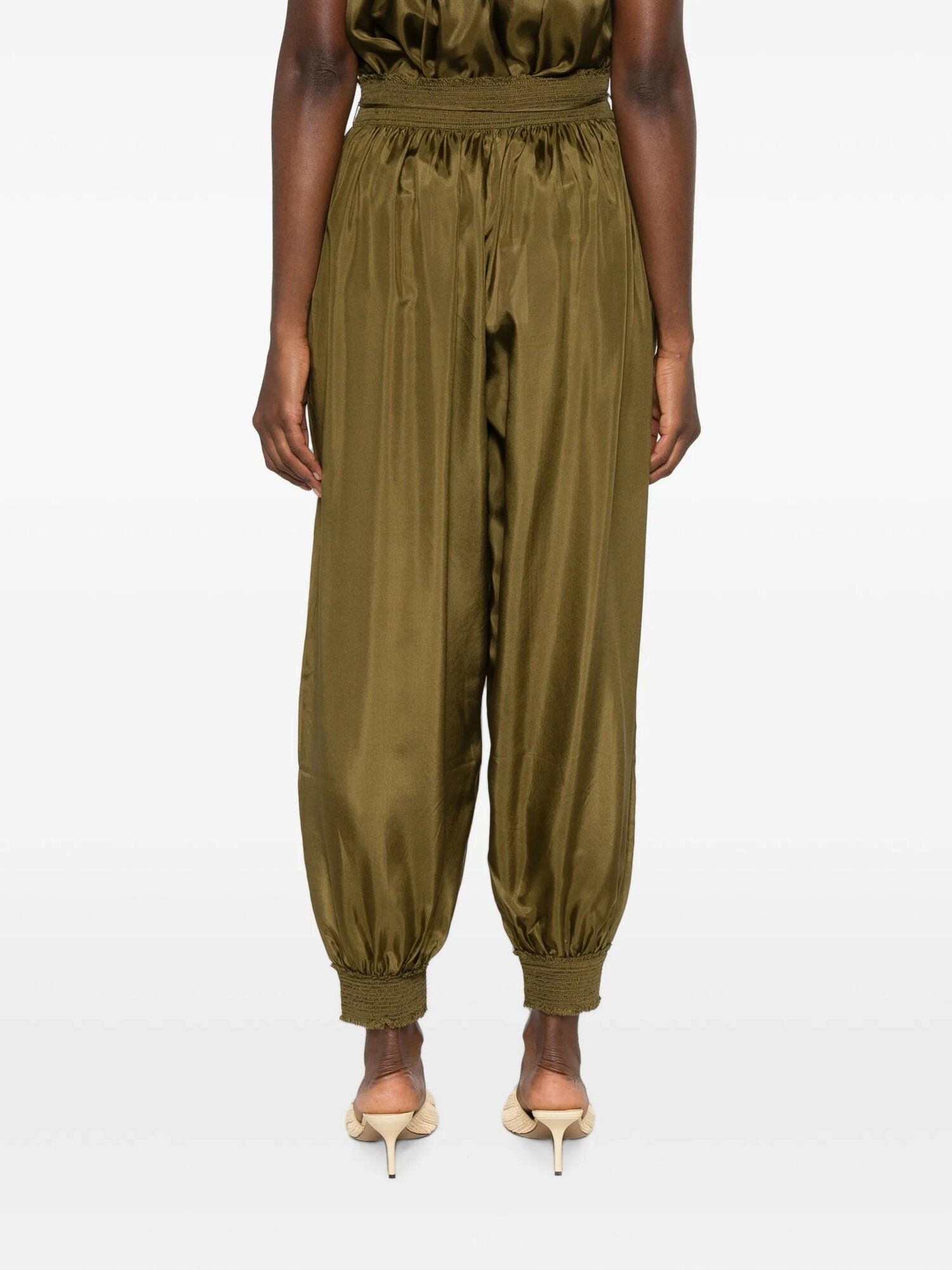 Брюки ZIMMERMANN Elasticated-cuff tapered trousers, размер 38 — фото 1