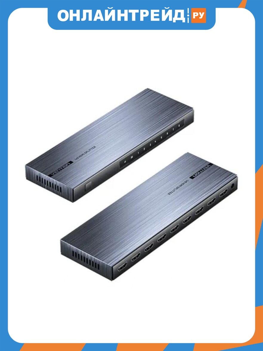 Разветвитель - сплиттер Vention HDMI 19F/8x19F