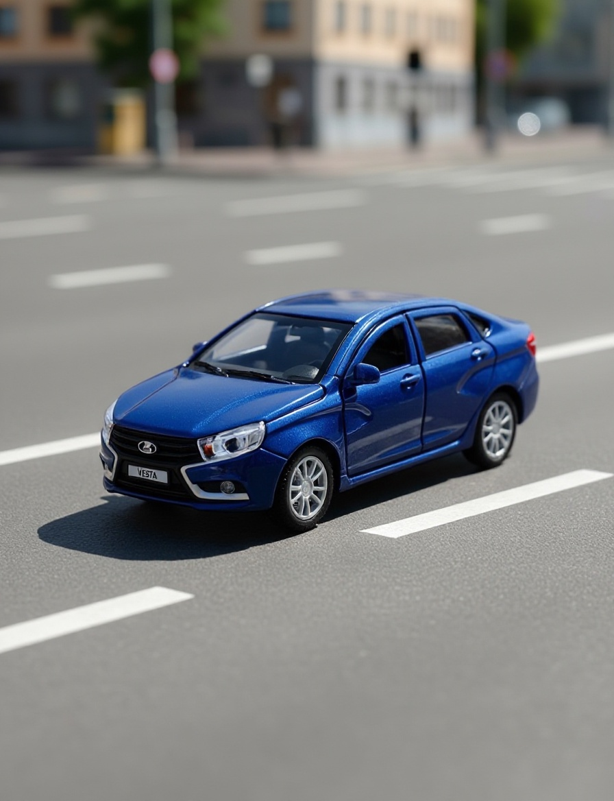 Металлическая машинка, ТехноПарк, LADA VESTA, 12 см, темно-синий