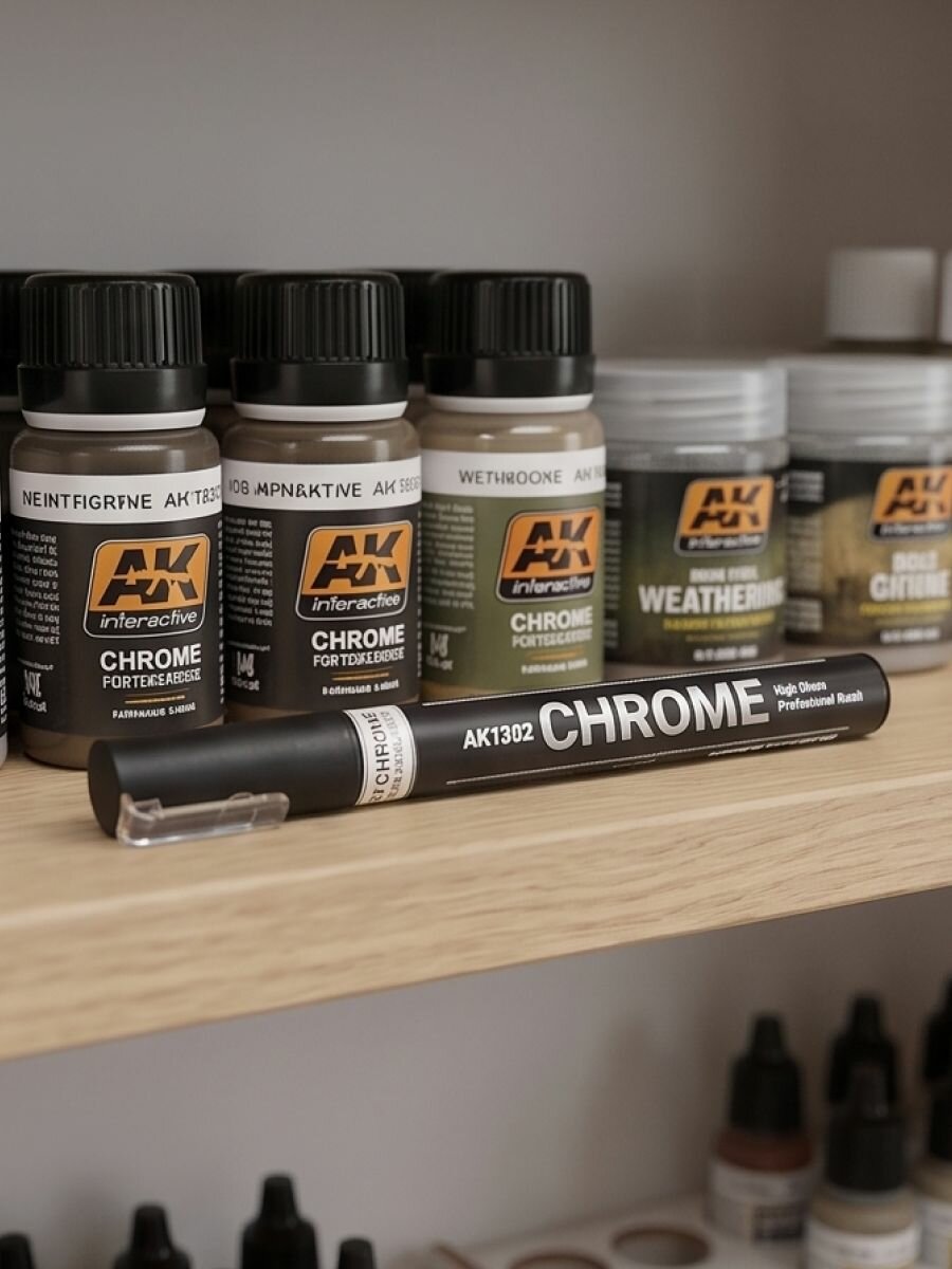 Маркер AK Interactive Metallic Liquid Marker - Chrome — фото 1