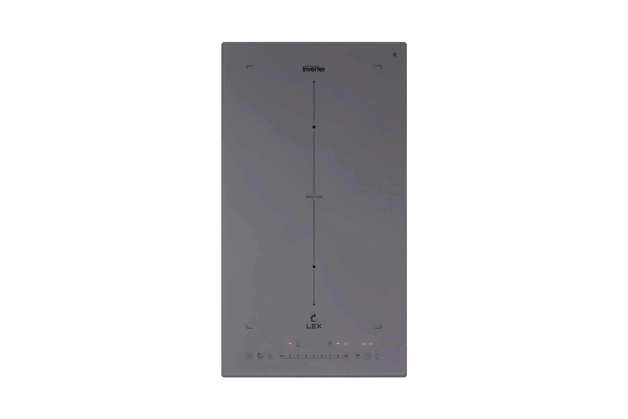 Варочная панель индукционная Lex EVI 320A I GR, 28.8х52x6.1 см, с инвертором