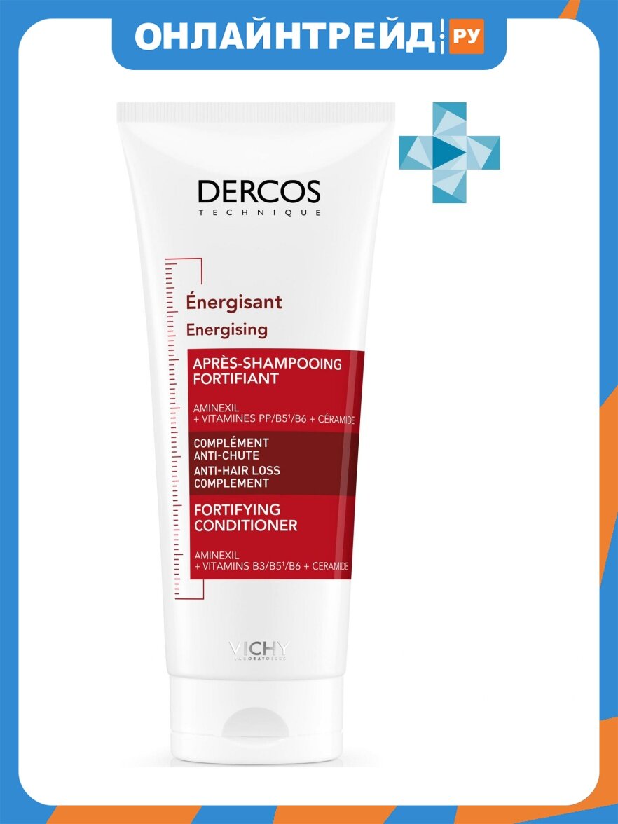 Кондиционер для волос Vichy Dercos Тонизирующий, укрепляющий, против выпадения волос, 200 мл