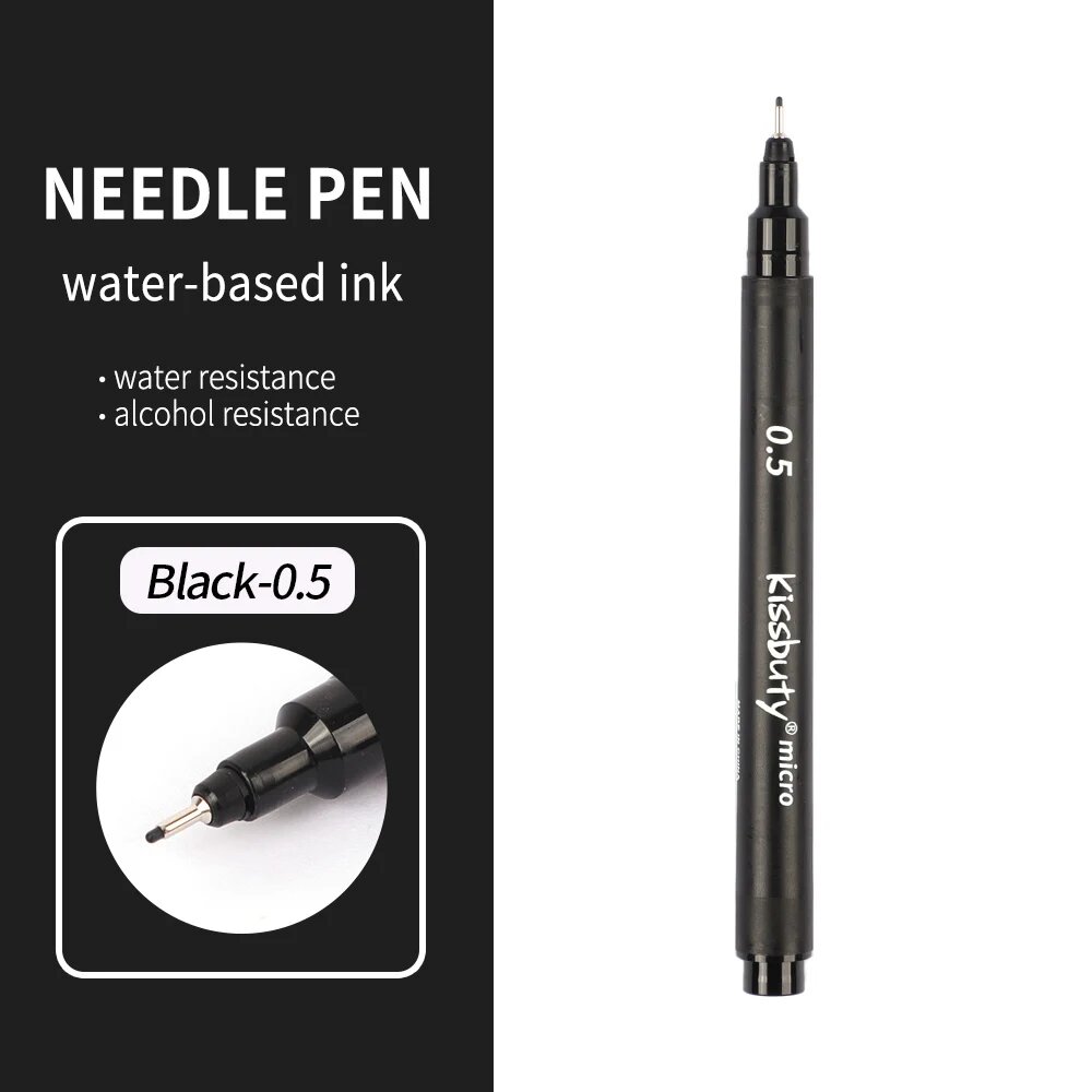 Чернила-маркер Needle Pen Black-0.5