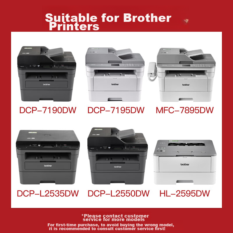 Befon TN2425 совместимый тонер-картридж для принтеров Brother 7190DW 4 шт. стандартная емкость Цвет：[3500 страниц]