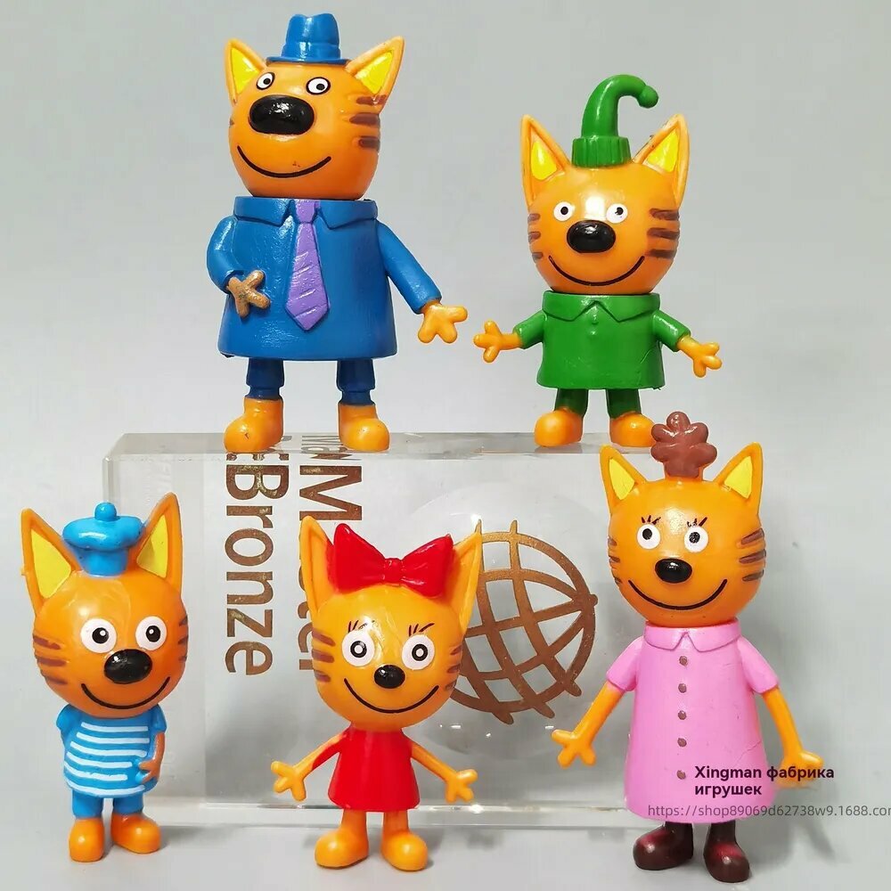 Набор игрушек Три Кота/5 шт/6-8CM1，Семейный набор Mihao из 5 штук