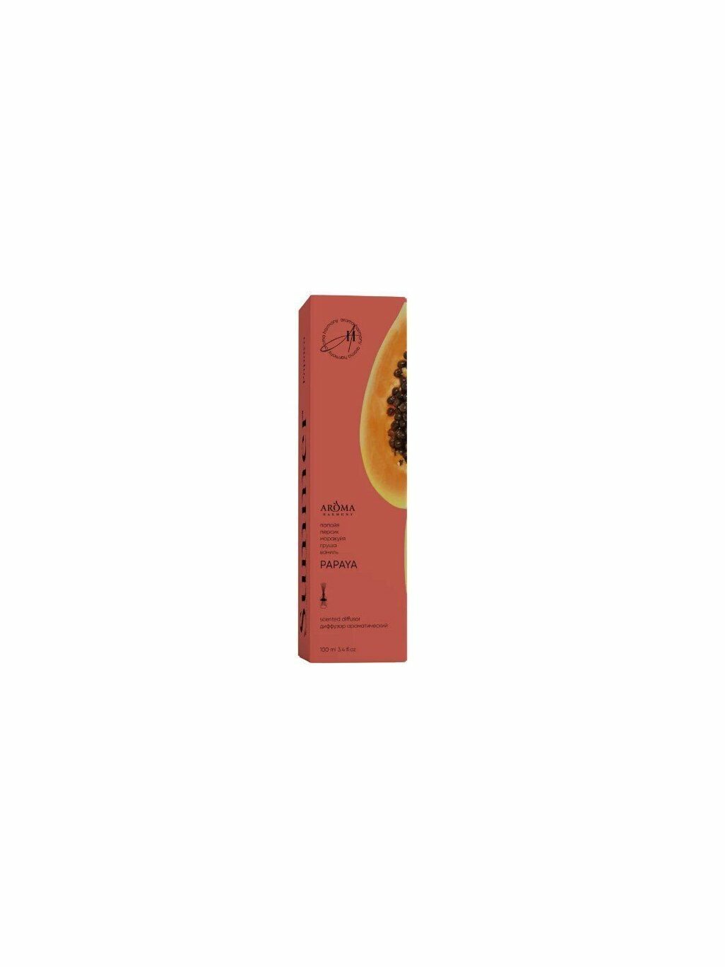 Аромадиффузор Aroma Harmony Papaya 60 мл — эффективный освежитель воздуха для дома, ванной и туалета, нейтрализация запахов.