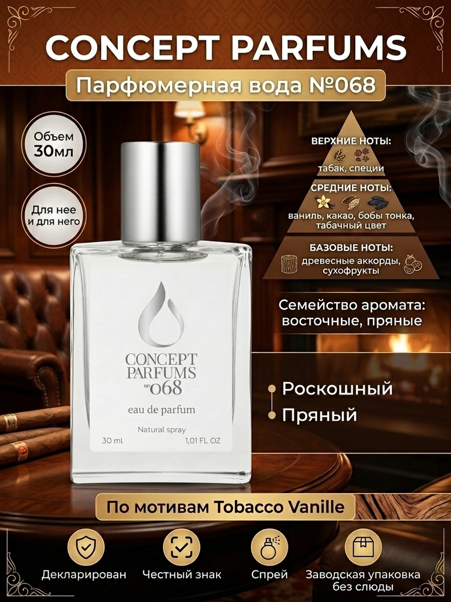Concept Parfums 068 Парфюмерная вода Унисекс 30мл восточные, пряные