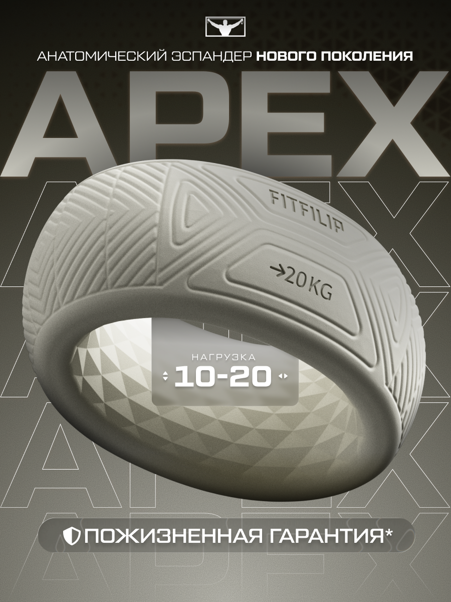 Эспандер кистевой FITFILIP "APEX", двойной, 10-20кг, овальный