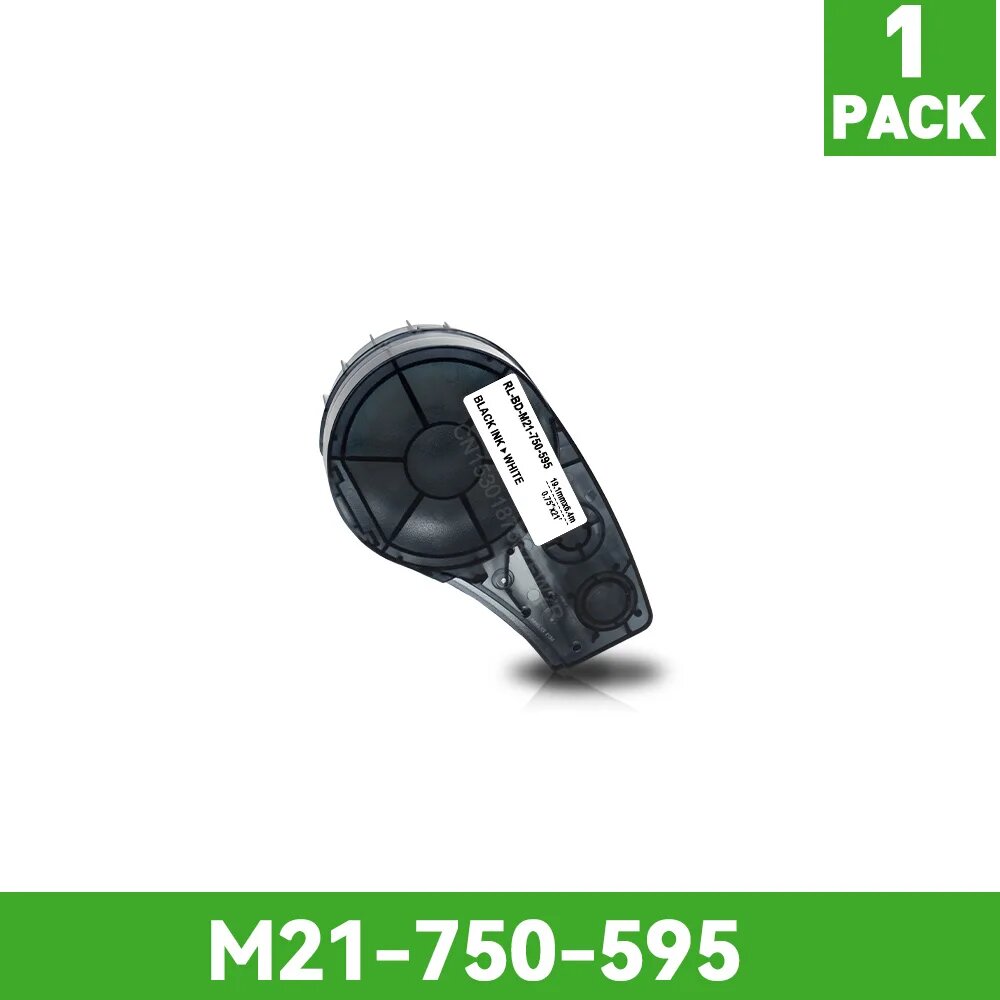 Виниловая лента Cartridge King M21-750-595 черная на белом, 1 piece