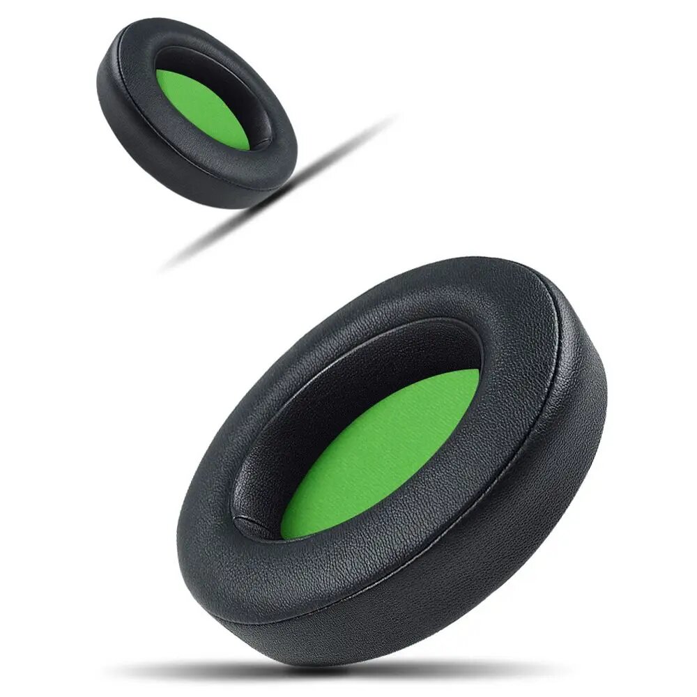 Амбушюры для Razer Kraken Pro 7.1 V2 из пены с эффектом памяти и кожи Black-Green