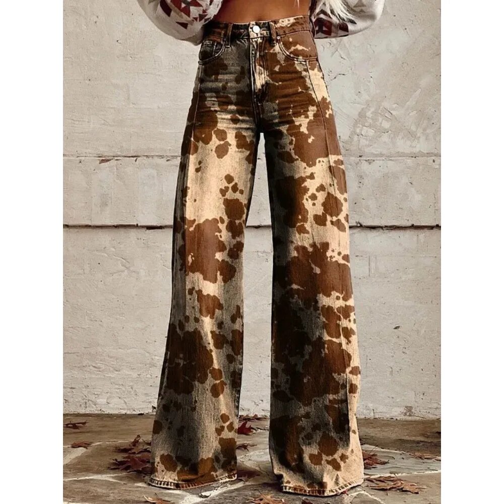 Женские брюки-палаццо Floral Aztec Patchwork полиэстер