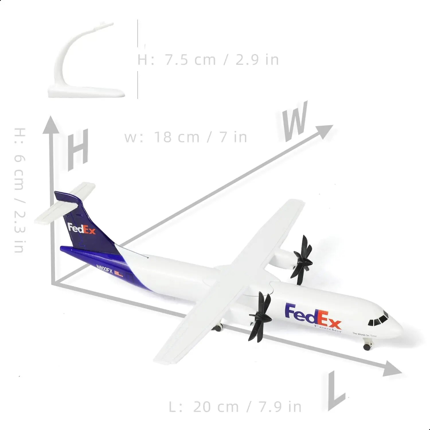 Модель Грузового Самолета ATR 72 1:130 из сплава