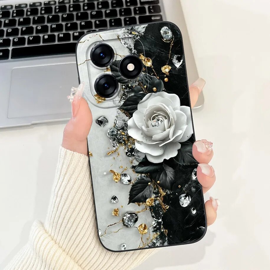 Чехол для Realme Note 50, RMX3834, модный чехол с цветочным бантом, мягкий TYhei2210, For Realme C53