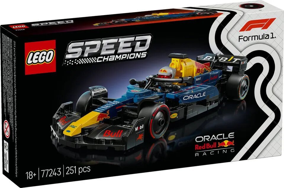 Конструктор LEGO SPEED CHAMPIONS Formula 1 Oracle Red Bull Racing RB20 251 детали, возраст 18+, 77243