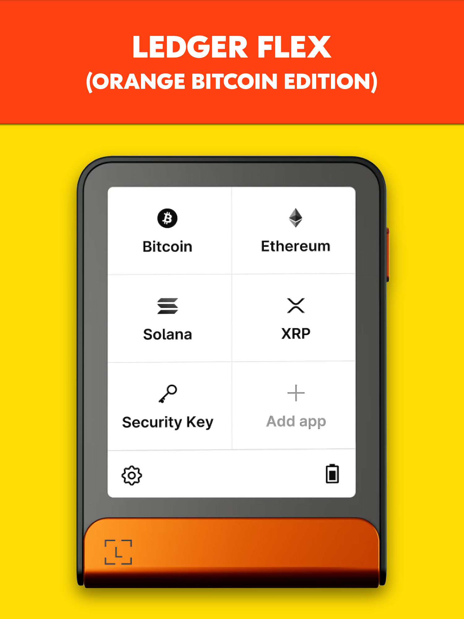 Аппаратный криптокошелек Ledger Flex (Orange Bitcoin Edition | Оранжевый) холодный кошелек