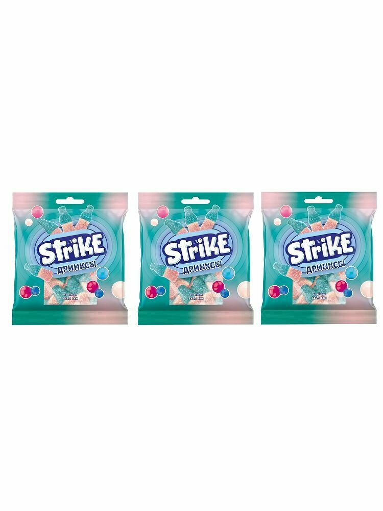 Strike Жевательный мармелад Дринксы, 70 гр, 3 уп