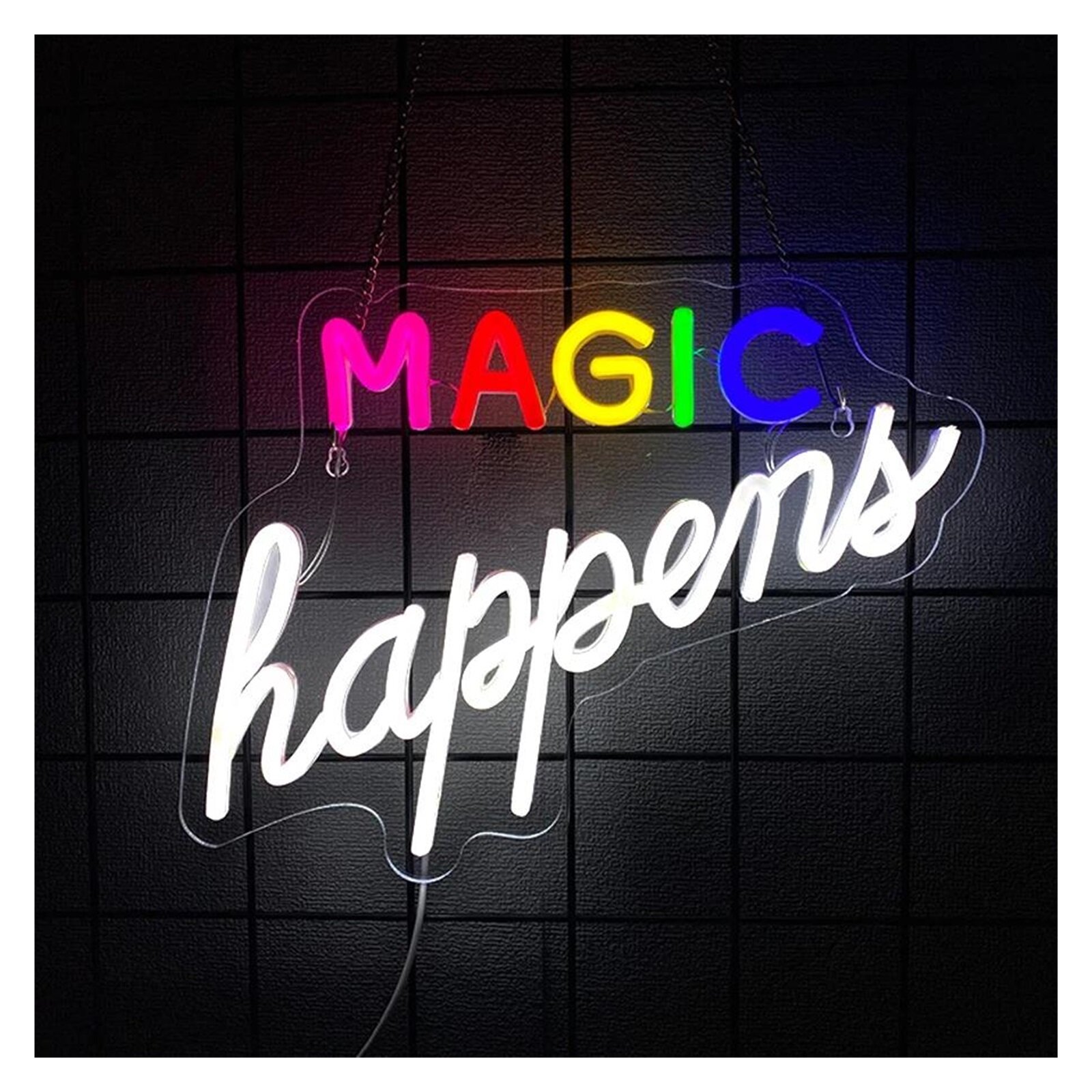 Неоновая Вывеска Magic Happens 38,5смx29см