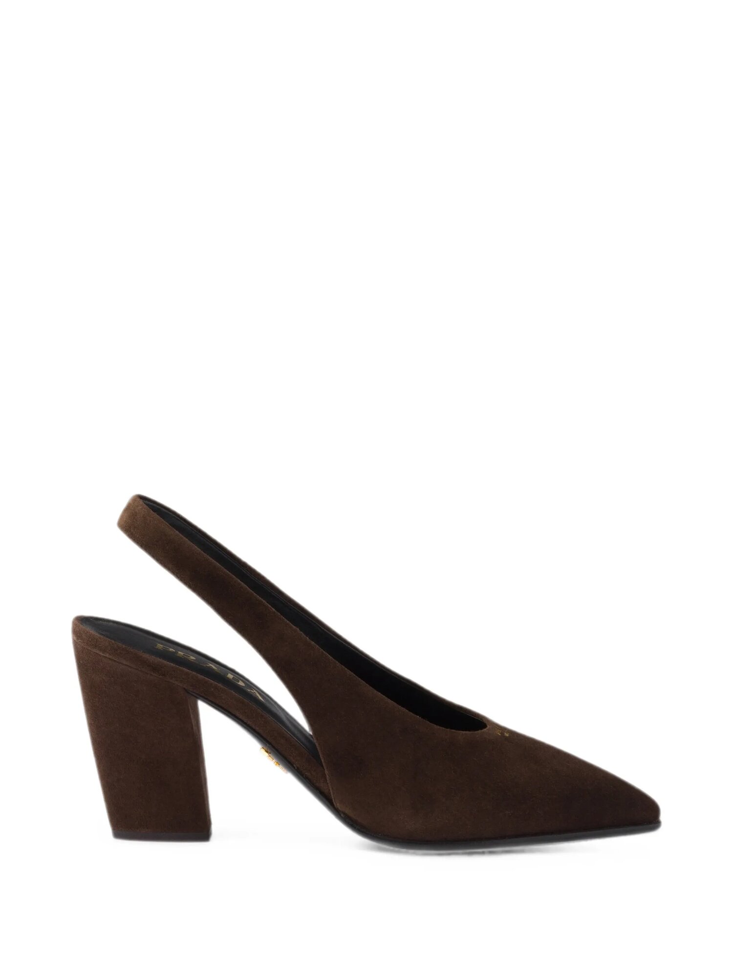 Туфли Prada Suede leather slingback pumps
