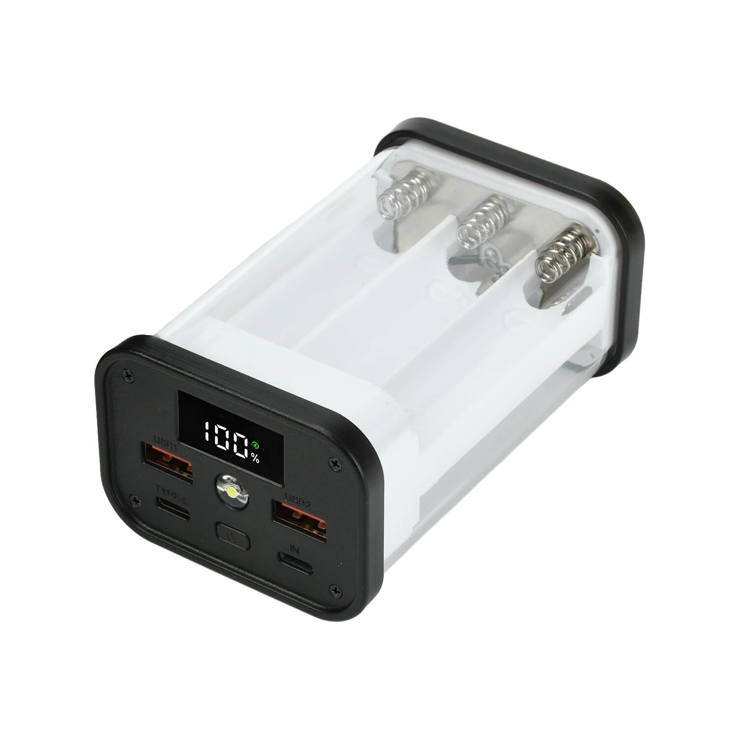 DIY Power Bank 18650, прозрачный чехол, 6/12-элементный White