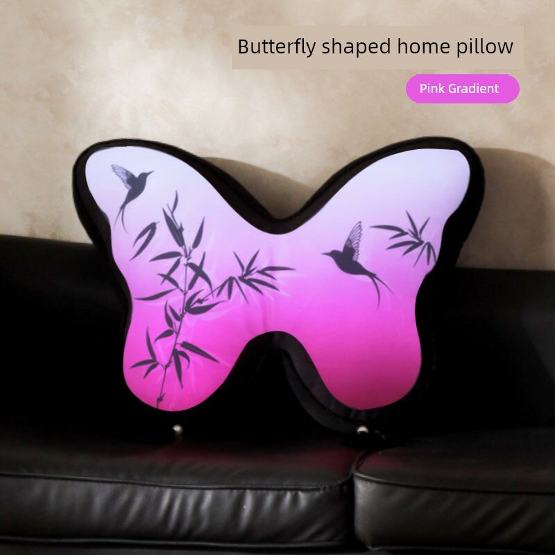 Butterfly Dream черный ретро пуф с высокоплотным наполнителем, 53x40x8 см, одиночный для гостиной