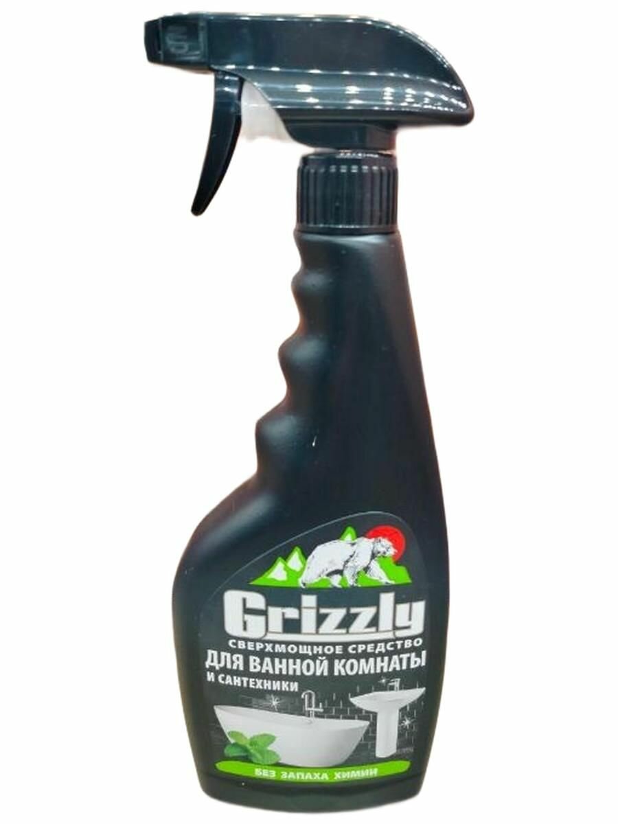 Grizzly Сверхмощный спрей для чистки ванной комнаты и сантехники Мята, 500 мл