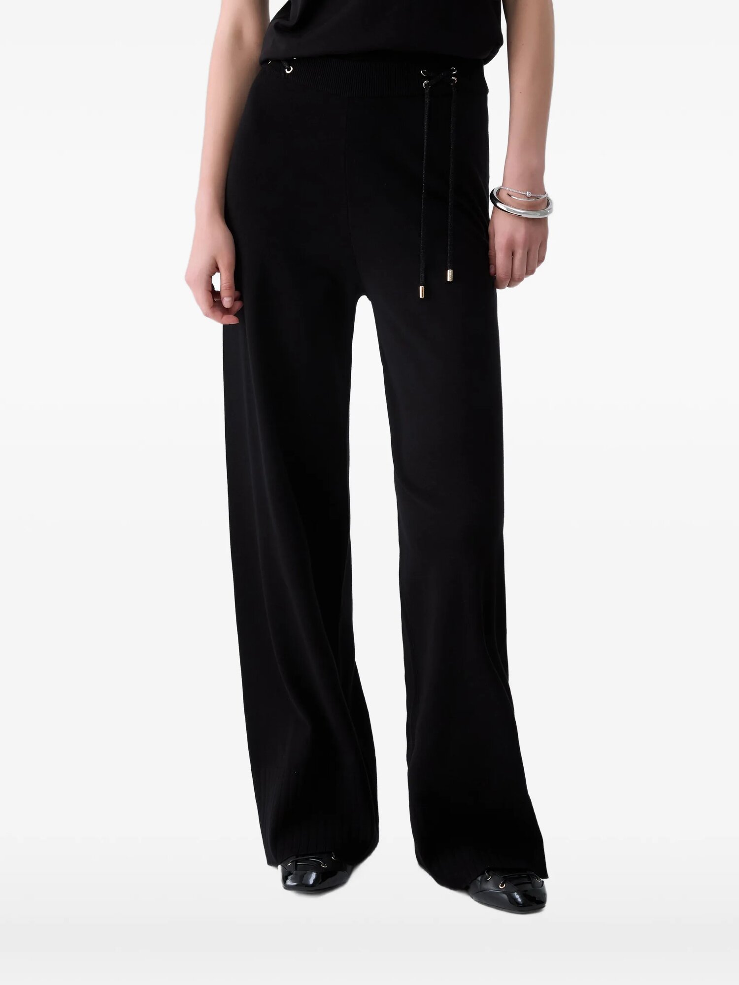 Брюки Knit trousers with drawstrings