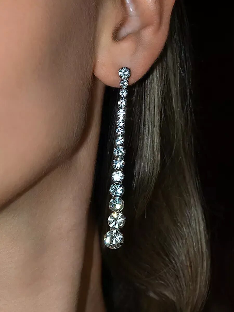 Серьги, фианит