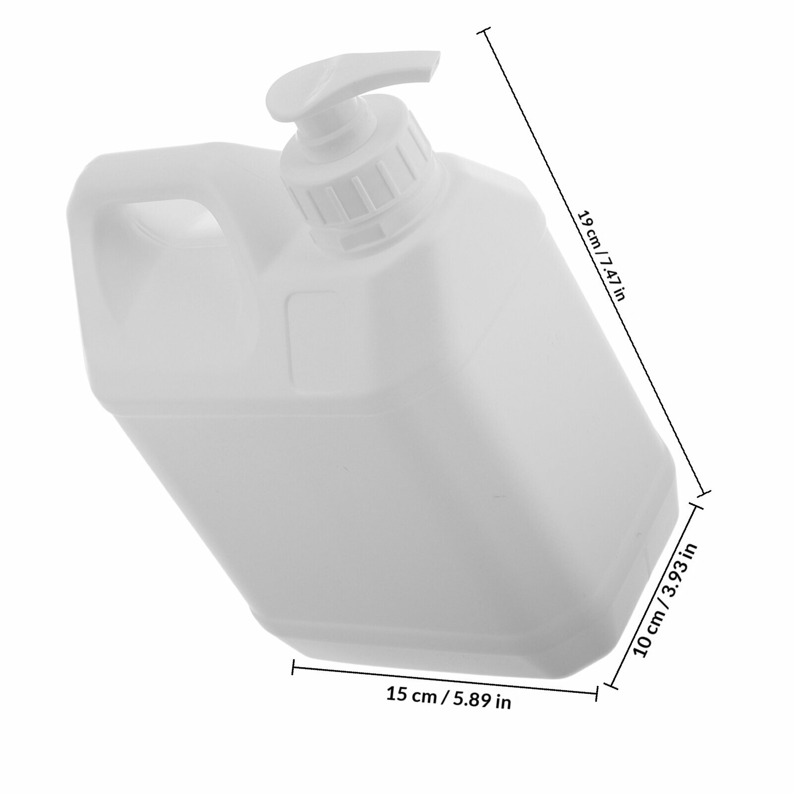 Бутылка Пластиковая С Крышкой Насосом 19x15x10 Cm Белая Для Хранения Жидкостей В Домашнем Использовании
