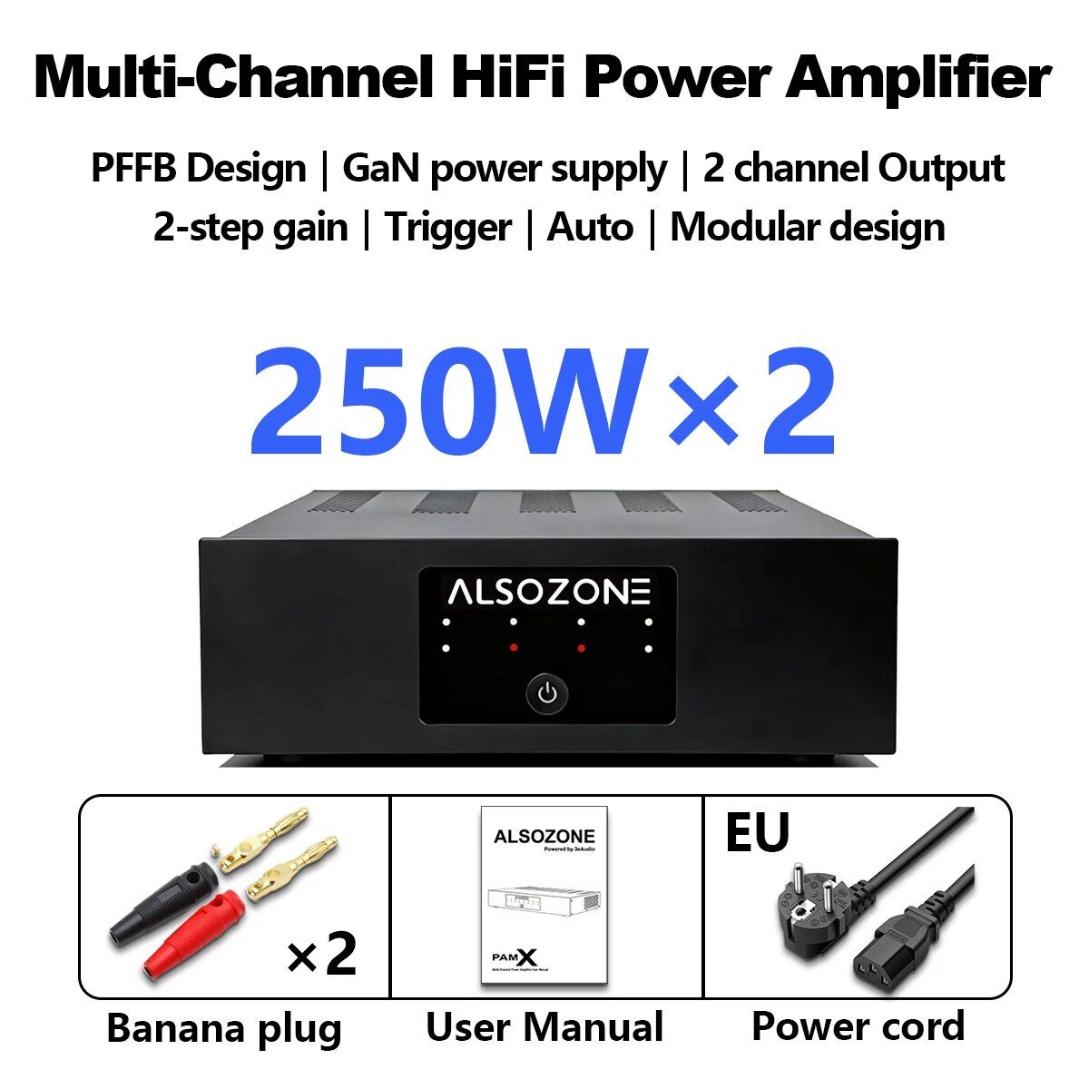 ALSOZONE+3eAudio PAM252 8-канальный усилитель мощности 250Вт