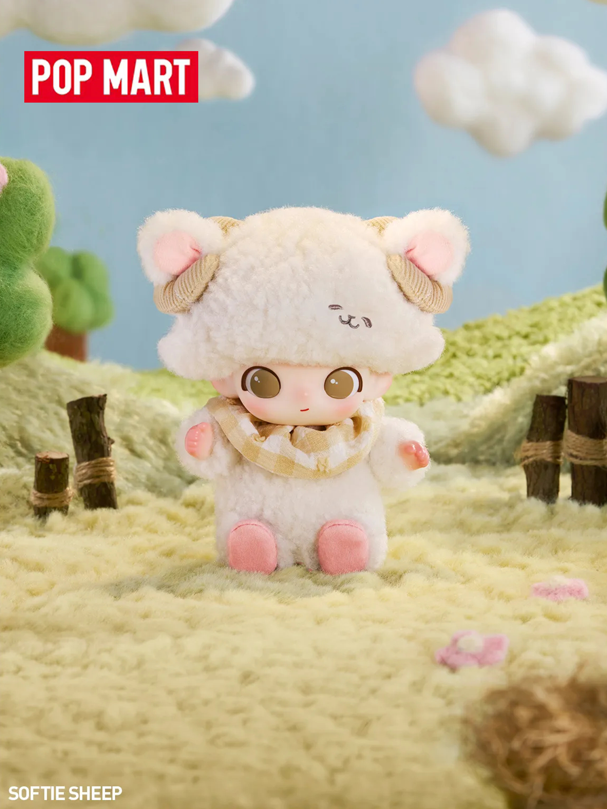 Коллекционная фигурка Слепая коробка DIMOO The Secret Theatre Club Series Vinyl Plush Pendant-SOFTIE SHEEP, Pop Mart