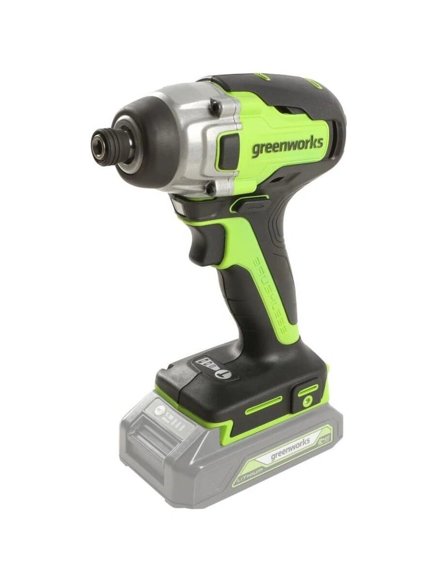 Ударный винтоверт Greenworks 3802807 300Н*м, черный и зеленый