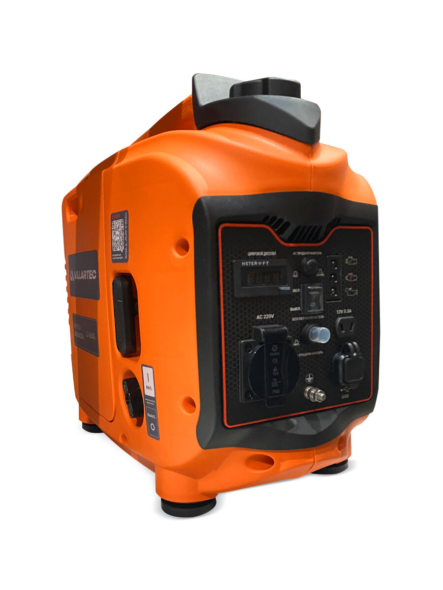 Генератор VILLARTEC GI1200S, инверторный, бензиновый, номинальная мощность 1 кВт