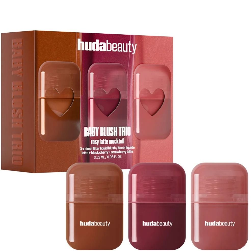 HUDA BEAUTY Набор румян Baby Blush Mocktail Trio Kit, 3x2мл