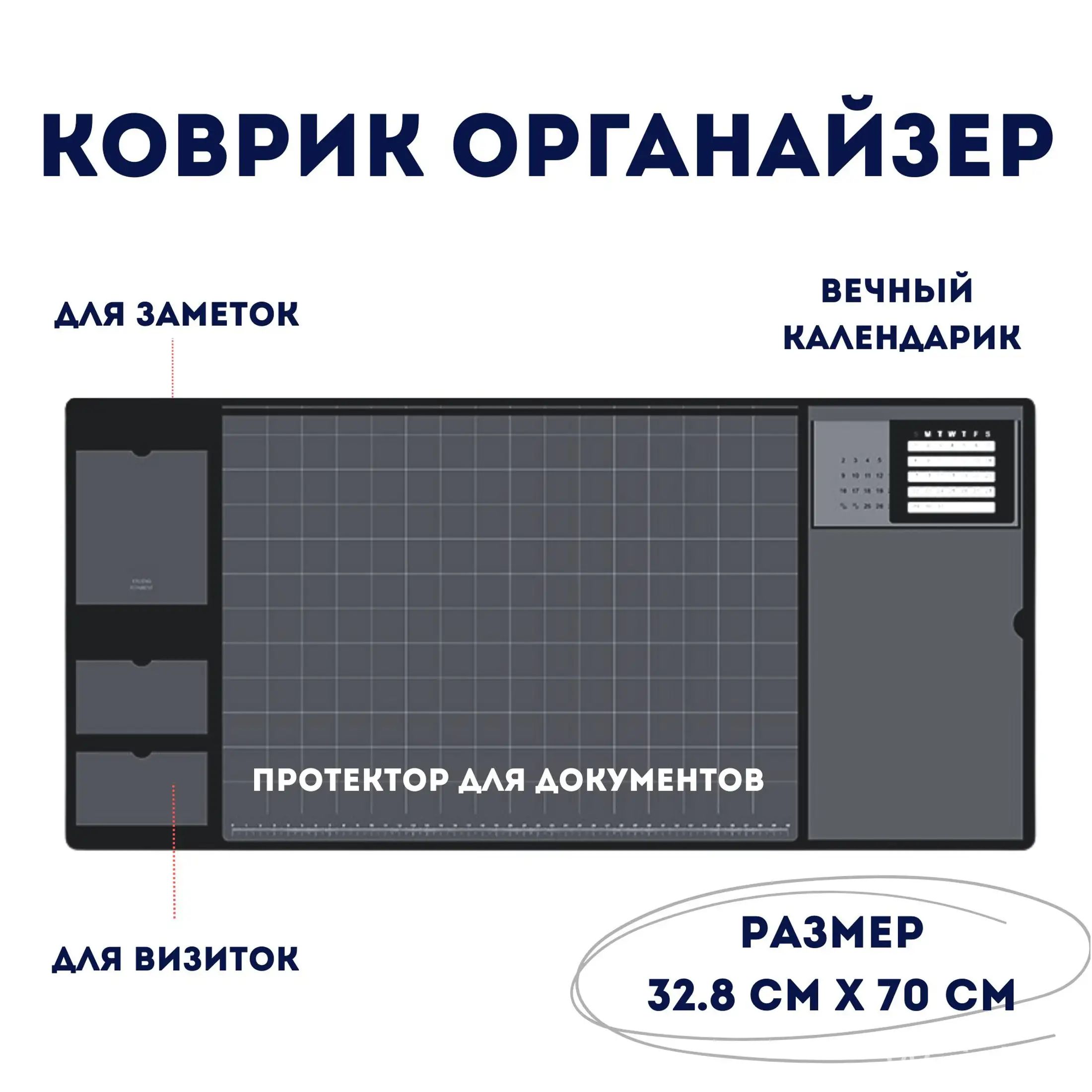 Коврик для стола 70 см x 32.8 см, материал: Полимерный материал