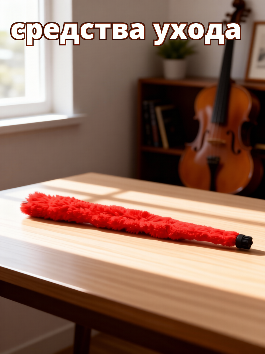 Щетка Для Очистки Саксофона Красного Цвета Подходит Для Тенора Saxophone Cleaning Rod красный