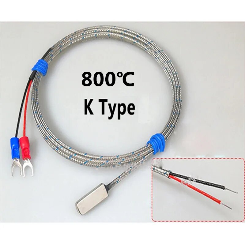 Датчик температуры PT100 из нержавеющей стали K-Type-Cable 2m