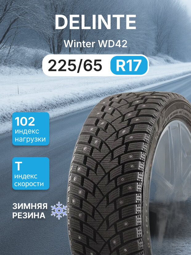 Зимняя шипованная шина Delinte Winter WD42 225/65 r17 102T