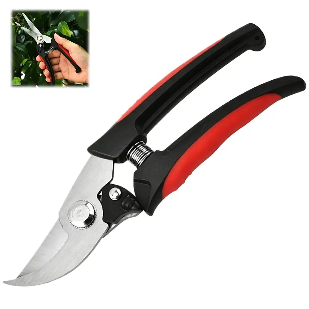 Садовые ножницы Fiskars черно-красные 21/18 см B